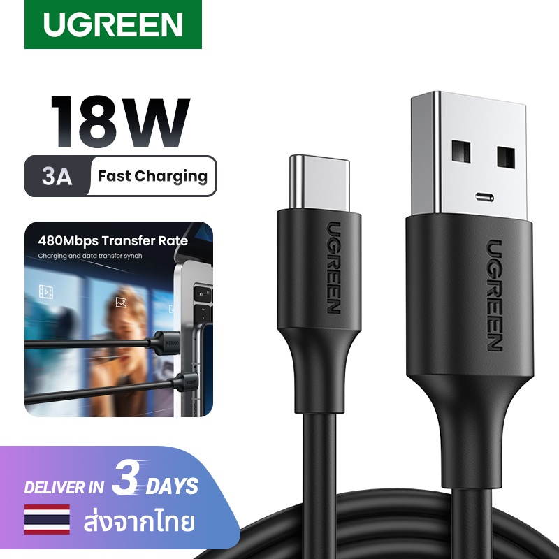 UGREEN สายชาร์จ Type C 3A Charger Cable สำหรับมือถือที่ใช้ USB C เช่น ...