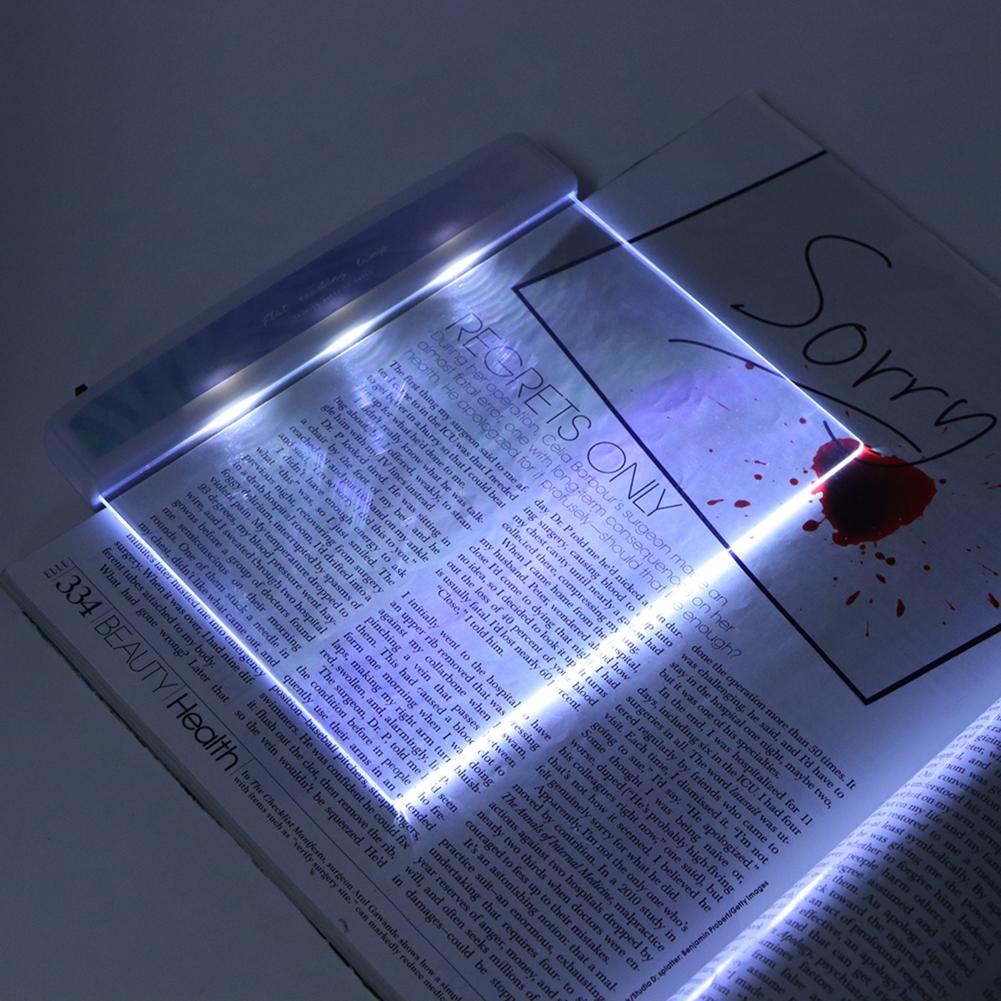 【มีของพร้อมส่ง】LED Panel Book Light Portable Leaf Pattern Flat Reading ...