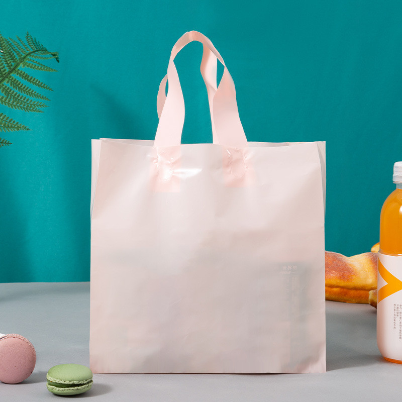 50Pcs Portable Plastic Bag Cake Wrapping Food Take Away Packaging Bags ...
