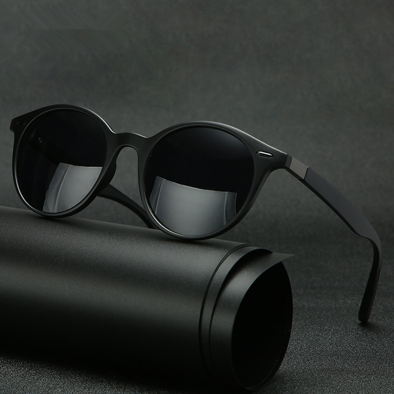 Uni Retro Rivet Polarized Sunglasses Fashion Oval Frame Sun Glasses For