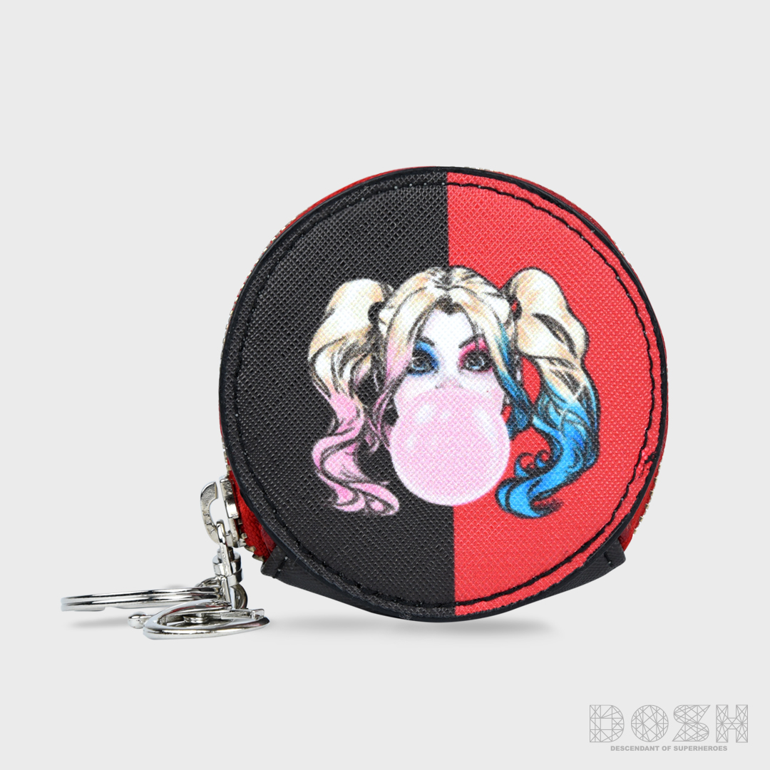 DOSH:COIN PURSEกระเป๋าใส่เหรียญทรงกลม สี:แดง ลิขสิทธิ์พิมพ์ลายHARLEY ...