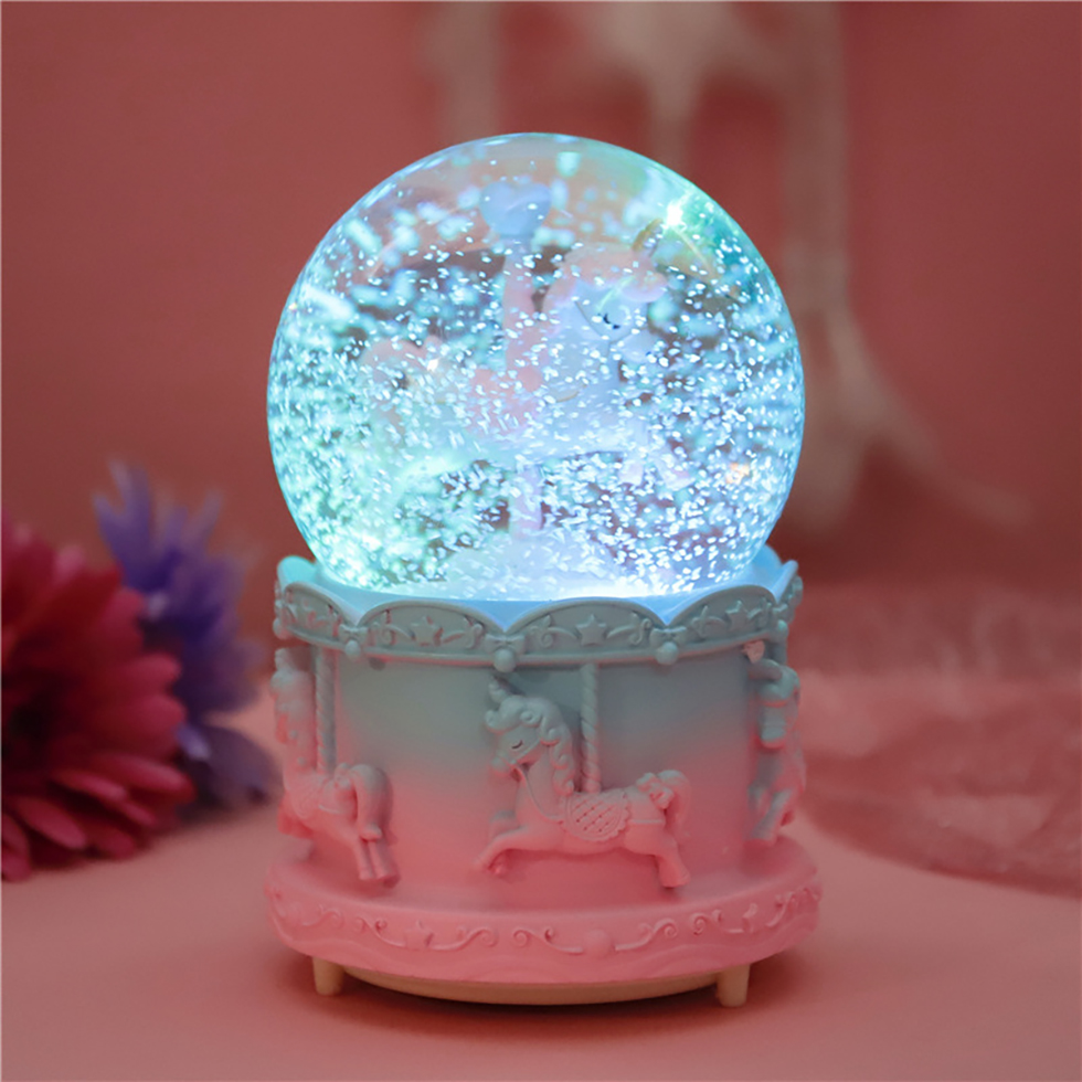 Snowball Music box กล่องดนตรีหิมะ คริสตัลบอล มีเสียงดนตรี แถมฟรี! ถ่าน ...