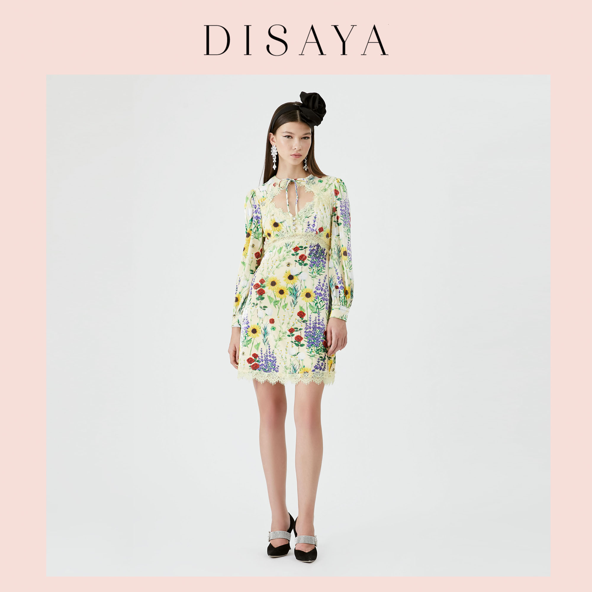 [DISAYA] - Botanical Printed Mini Dress ชุดเดรสสั้นลายปริ้นท์ Botanical ...