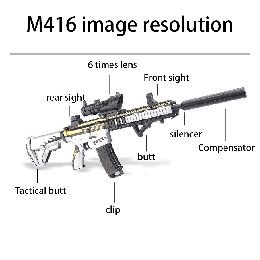[จุด] ขายร้อน M416 กลางแจ้งปืนฉีดน้ำของเล่นเด็กยิงของเล่นของขวัญวันเกิดของขวัญปีใหม่ - O4OPpEyH ...