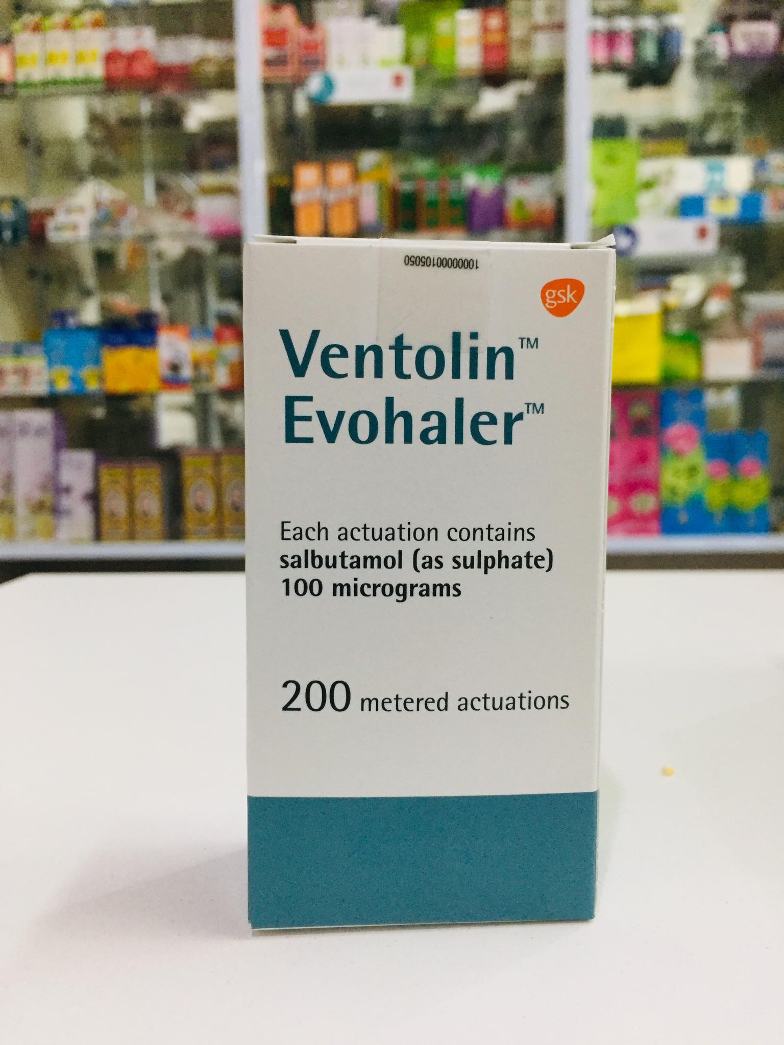 เครื่องพ่น Evohaler 100 mcg เวนโทลิน 1 กล่อง - PUEAN PHARMACY - ThaiPick
