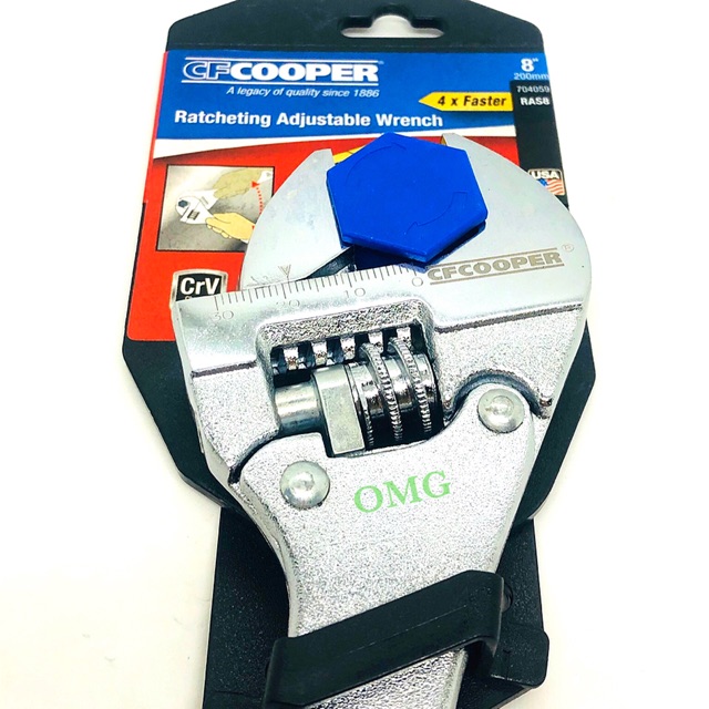 ประแจเลื่อนด้ามฟรี 8นิ้ว 30mm แท้ USA CF Cooper อย่างดี100% ...