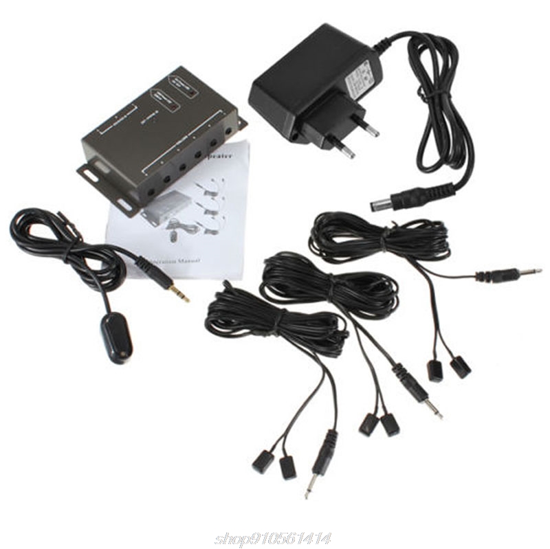 6 Emitters 1 Receiver Hidden IR Repeater Infrared Remote Extender ...