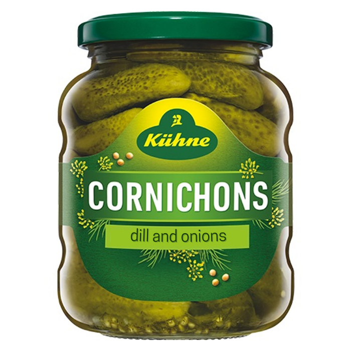 คูห์เน่ แตงกวาดองปรุงรส 370 มล. - Cornichons dill and onions 370ml ...