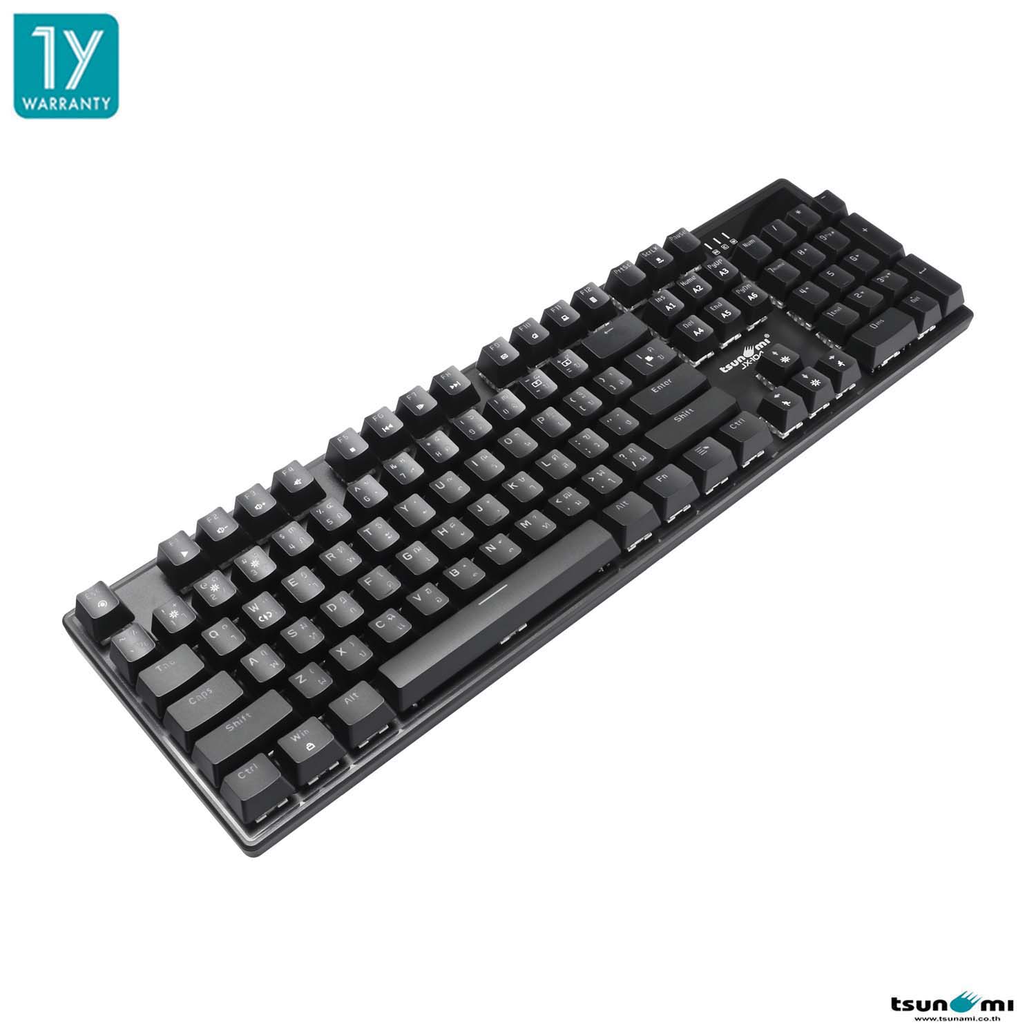 คีย์บอร์ดเกมมิ่ง Tsunami JX-104 100 Compact Mechanical Gaming Keyboard ...