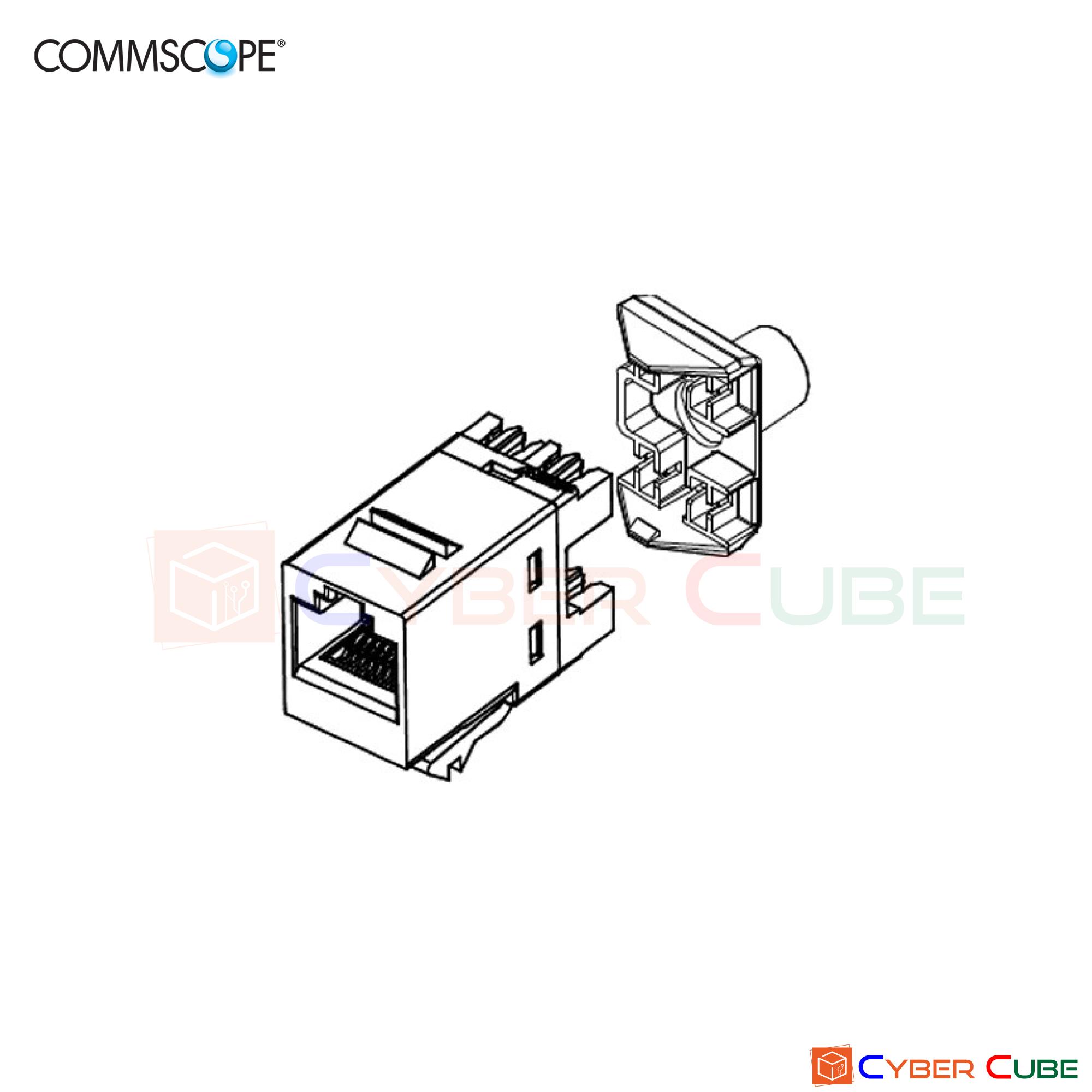 COMMSCOPE AM-3600-02 CAT 6 RJ45 MODULAR JACK, BLACK (5 Pcs.) / ตัวเมีย ...