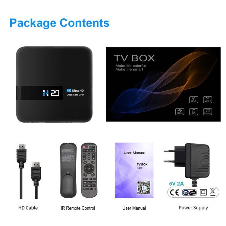 ใหม่สุด H20 4K/HD TV BOX กล่อง ดิจิตอลtv รองรับ HD 4K Disney YouTube ...