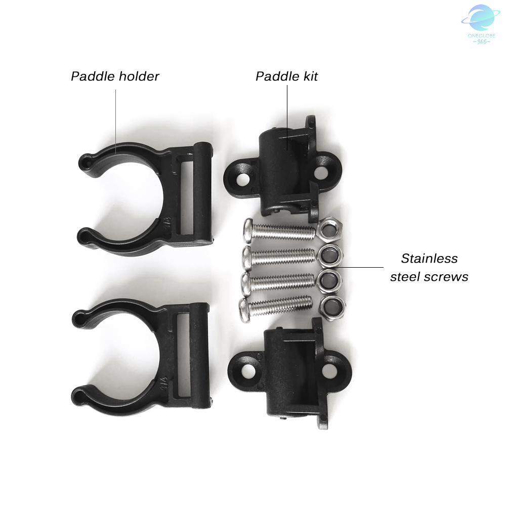 O&G 2PCS Black Kayak Canoe Paddle Holder Mount Plastic Clips Tackle ...