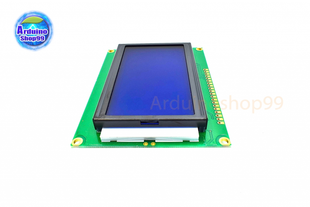 จอแสดงผล LCD12864 128 x 64 character LCD display module Blue Screen ...