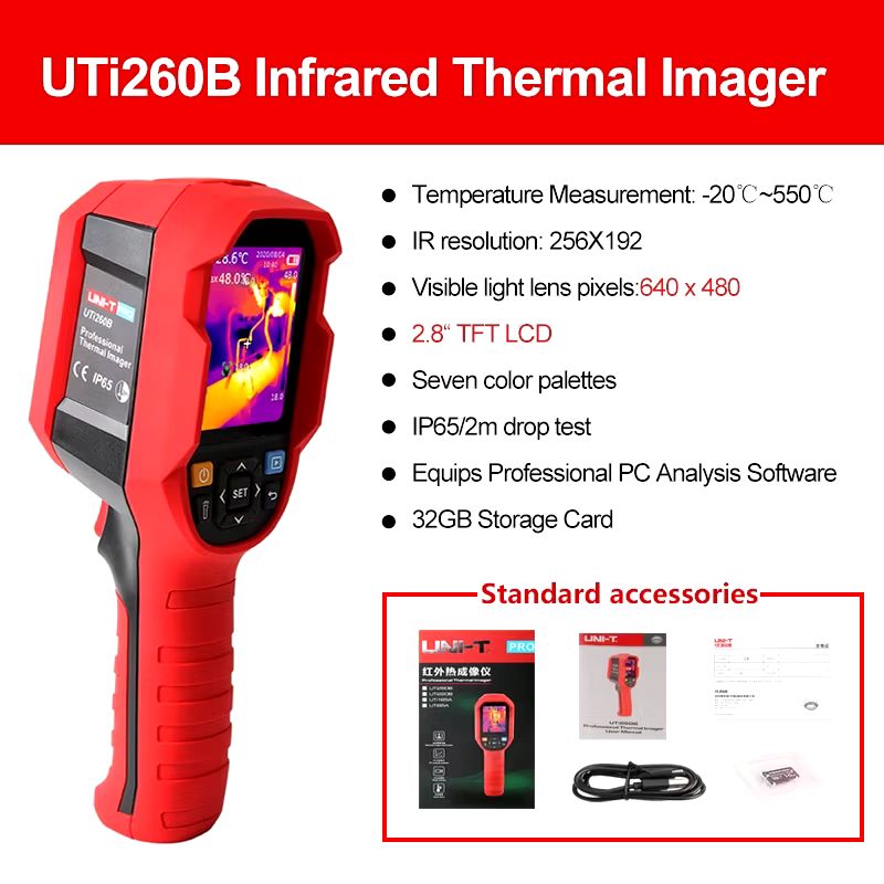 กล้องถ่ายภาพความร้อนแบบอินฟราเรด UNI-T UTi260B - Amornonline - ThaiPick