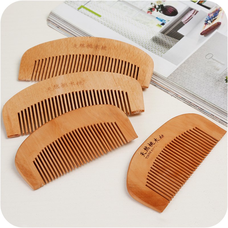Keep Losing Teeth Peach Wooden Comb Anti-Static Hair Cutting Straight ...