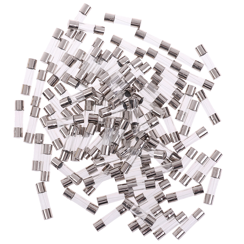 QIAN 100Pcs Set 5x20mm Quick Blow Glass Tube Fuse Assorted Kits,Fast-blow Glass Fuses ...