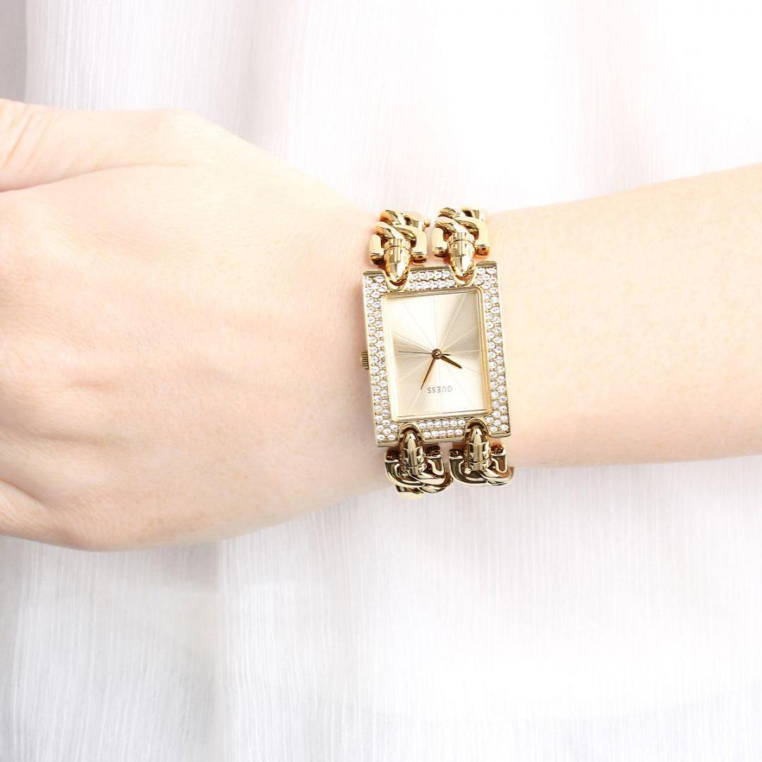 นาฬิกาข้อมือผู้หญิง GUESS Mod Gold Sunray Dial Ladies Bangle Watch ...