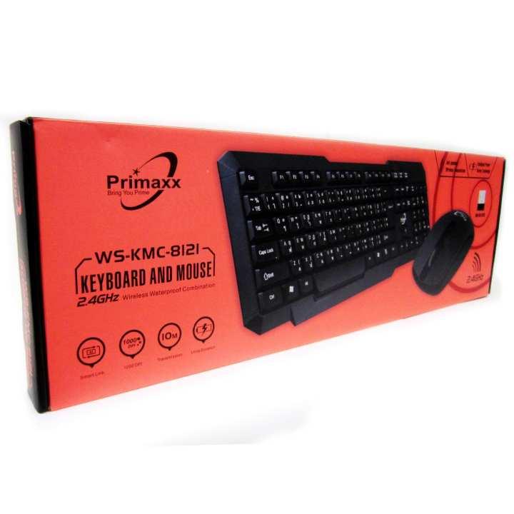 Primaxx ชุดคีบอร์ดเมาส์ไร้สาย Wireless keyboard mouse Combo set รุ่น WS ...