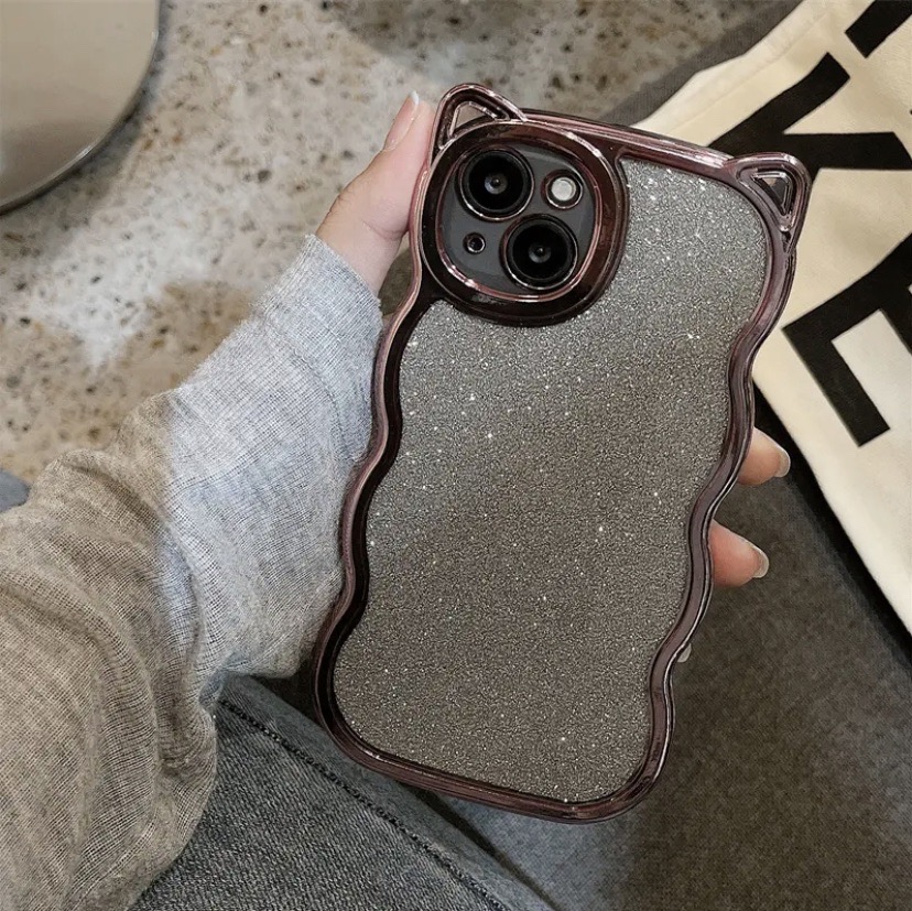 TPUใส กากเพชรมีหู iP7PLUS iP8PLUS iPX iPXS iPXR iP11 iP11PROMAX iP12 ...