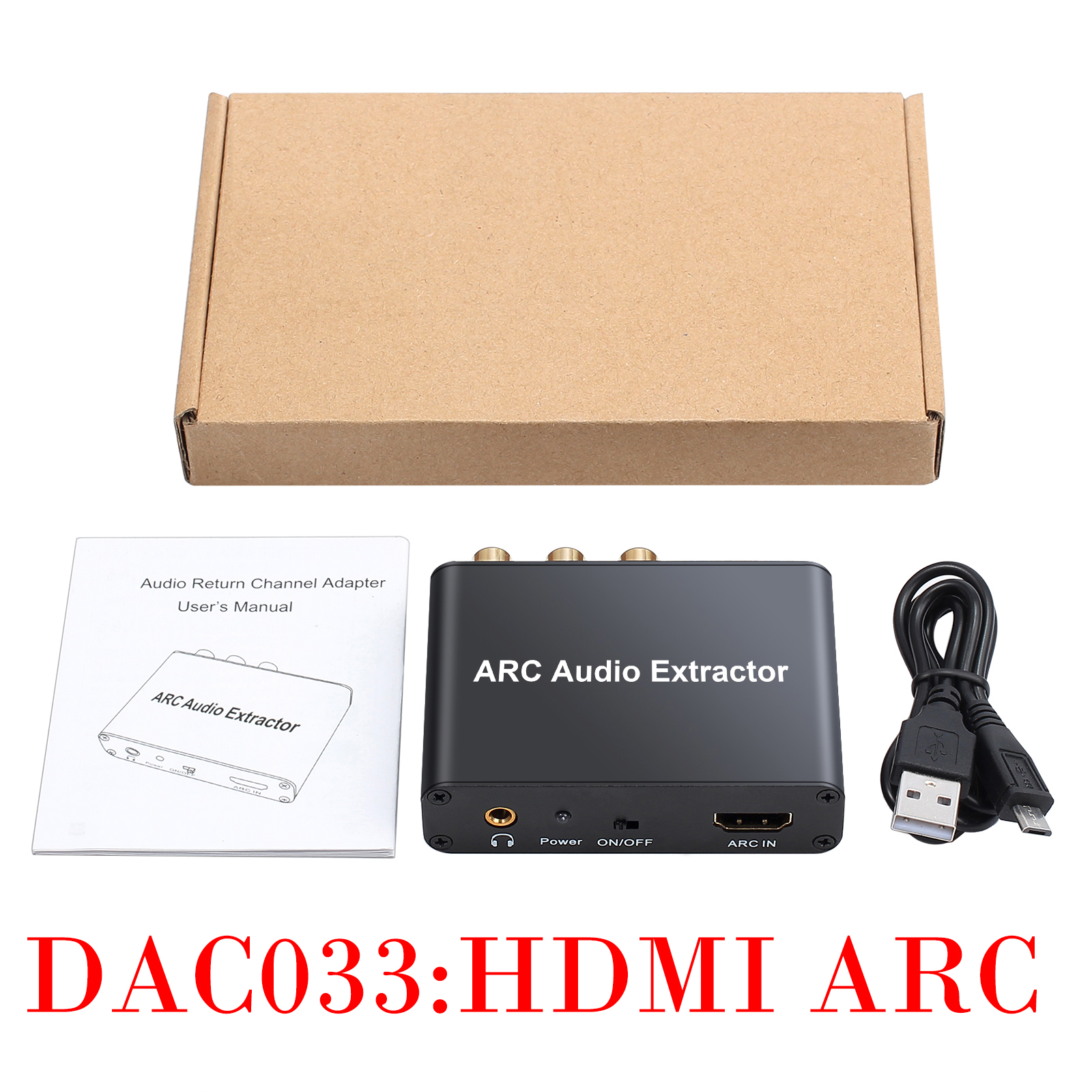 【Ready】 Prozor Converter Hdmi-compatible Audio Adapter Dac Arc L/r ...
