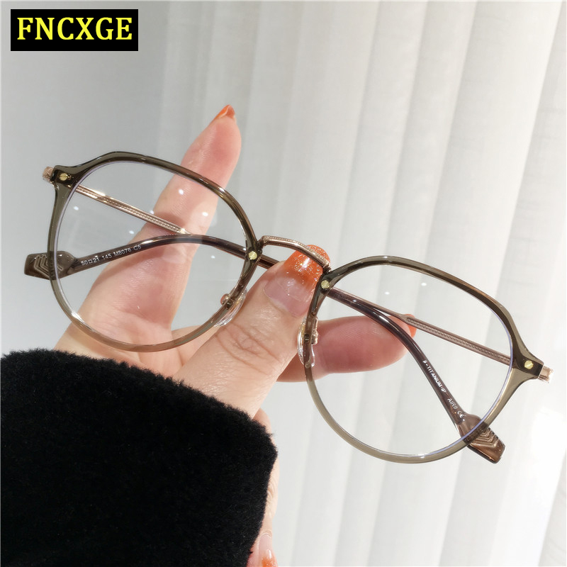 FNCXGE 0°-600° แว่นตาสายตาสั้น แว่นกรองแสง ป้องกันรังสี กรอบเหลี่ยม แฟชั่นสำหรับผู้ชาย และ ...