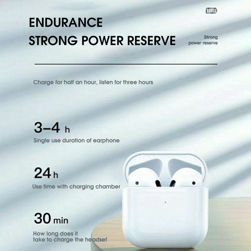 Pro 4 TWS Wireless Earphones Bluetooth 5.0 Mini Earbuds In Ear ...