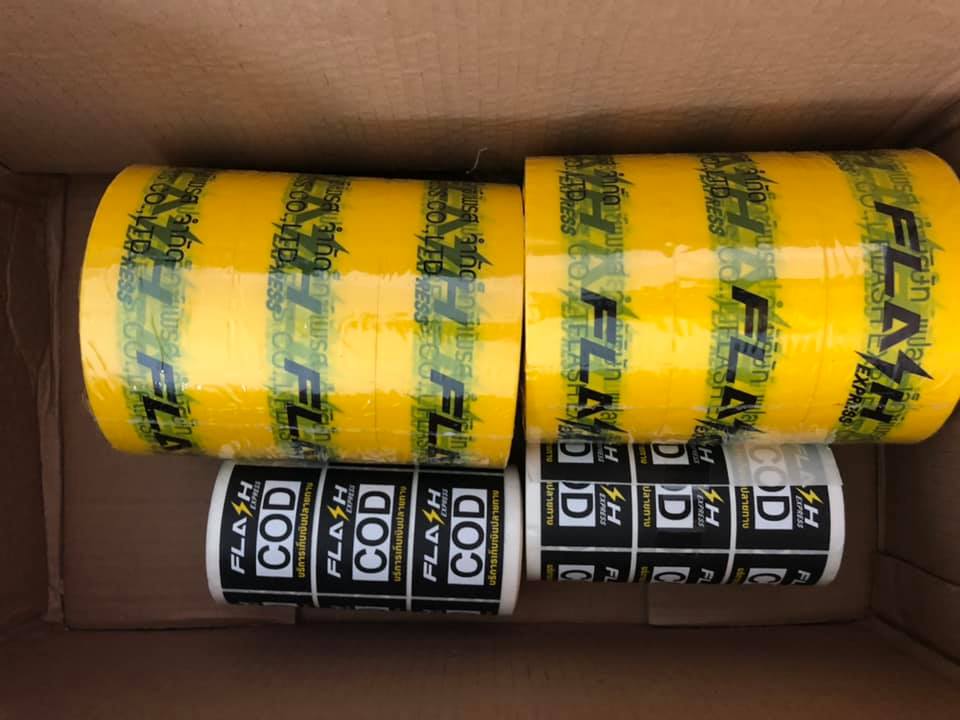 สติ๊กเกอร์ COD Flash Express บริการเก็บเงินปลายทาง ขนาด 3.5 x 5.5 ซม. 1 ...