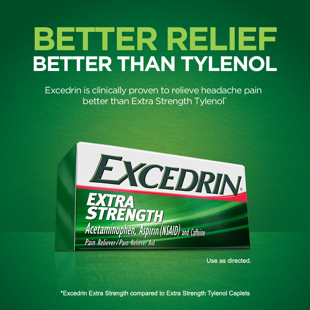 Excedrin® Extra Strength Pain Reliever 200 Caplets ได้รับการรับรองจาก ...