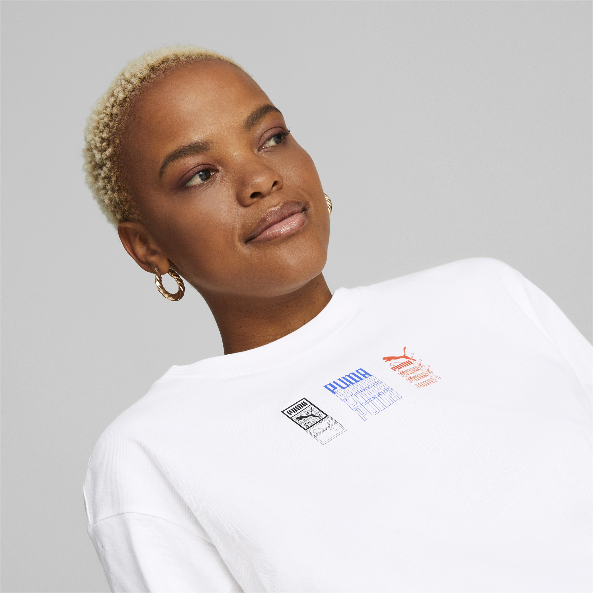 PUMA SPORT CLASSICS - CLASSICS GEN. เสื้อยืดผู้หญิง PUMA สีขาว - APP ...