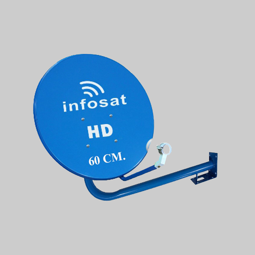 ชุดจานดาวเทียม infosat 60cm. Ku-band พร้อมLNB universal infosat 8จุด ...