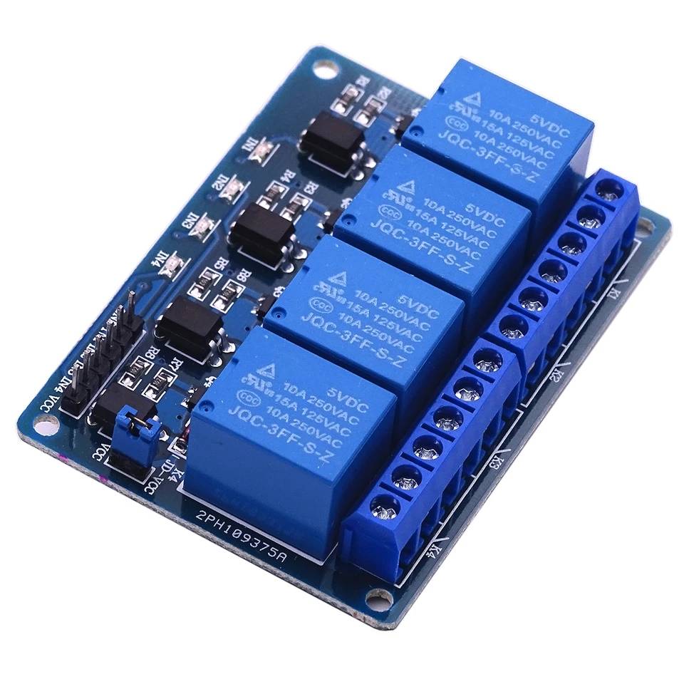 Relay Module 5V 4 Channel Active Low รีเลย์ โมดูล 4 ช่อง ใช้ไฟ DC 5V ...