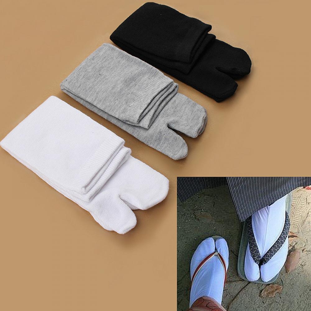3Pairs/Lot Japanese Style Tabi Toe Socks Cotton Men Women Bamboo Fiber ...
