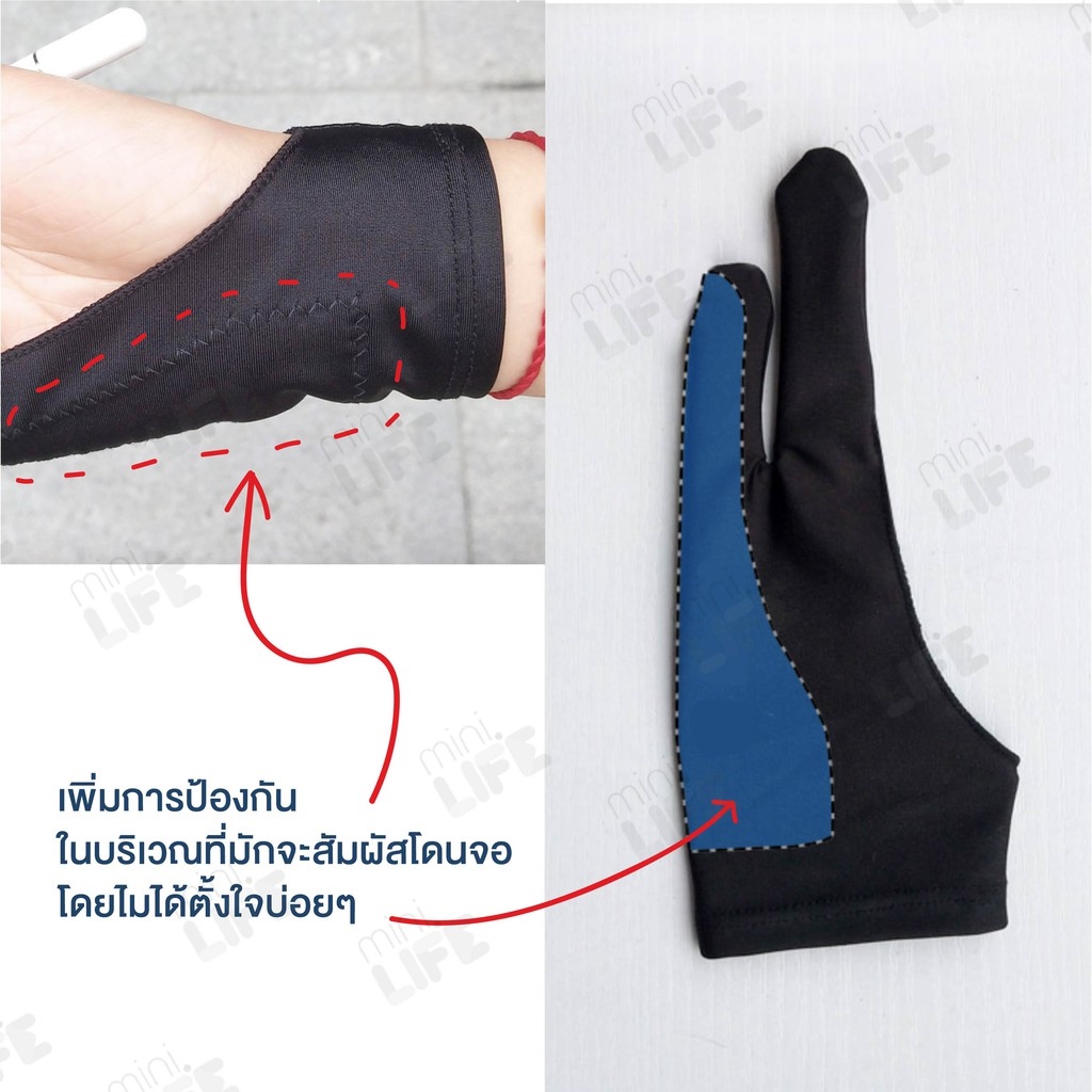 HY 【 พร้อมส่ง 】ถุงมือ วาดรูป ป้องกัน ทัชสกรีน หน้าจอ stylus Anti ...
