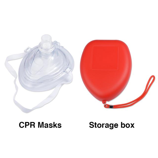 Professional First Aid CPR Breathing Mask Protect Rescuers Artificial Respiration Reuseable With ...
