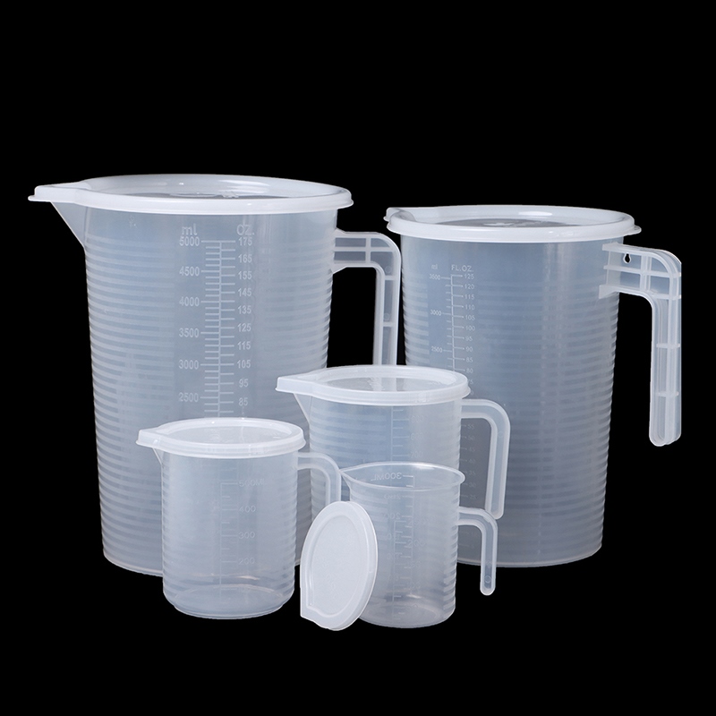 Kitchen Tools 300-5000ml Clear Plastic Measuring Cup Cups With Lid ...