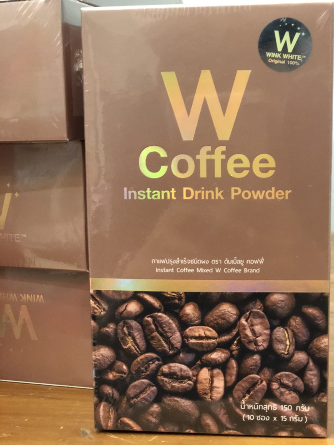 W Coffee กาแฟวิ้งค์ไวท์ กาแฟลดน้ำหนัก ลดหิว อิ่มนาน (1กล่อง มี 10 ซอง ...