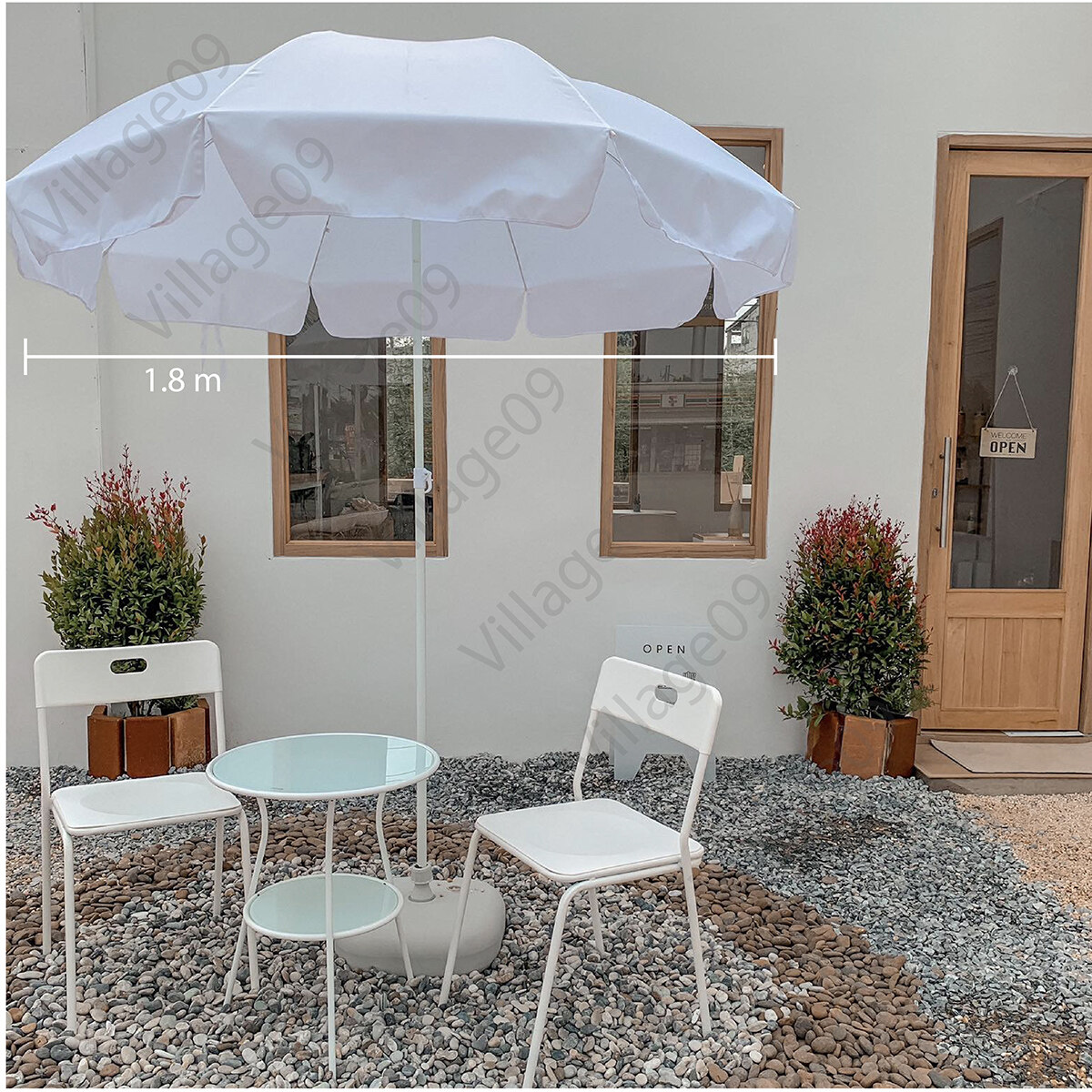 ร่มสนาม 420D 1.8M ร่มโรงแรม ร่มกอล์ฟ ร่มชายหาด พร้อมส่งมือ1 ร่มสนามหญ้า ...