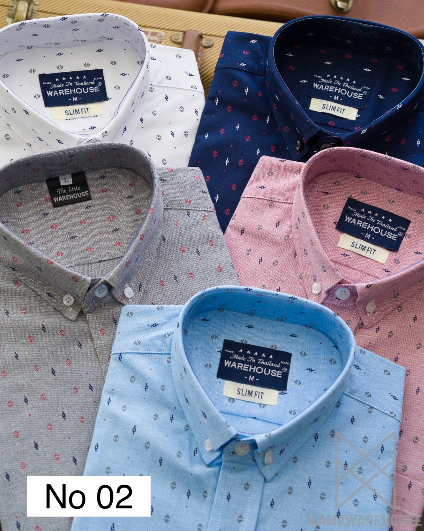 เสื้อเชิ้ตผู้ชาย 2020 แขนสั้น เสื้อคอปกแขนสั้น พิมพ์ลาย No02 ไซส์พิเศษ ...