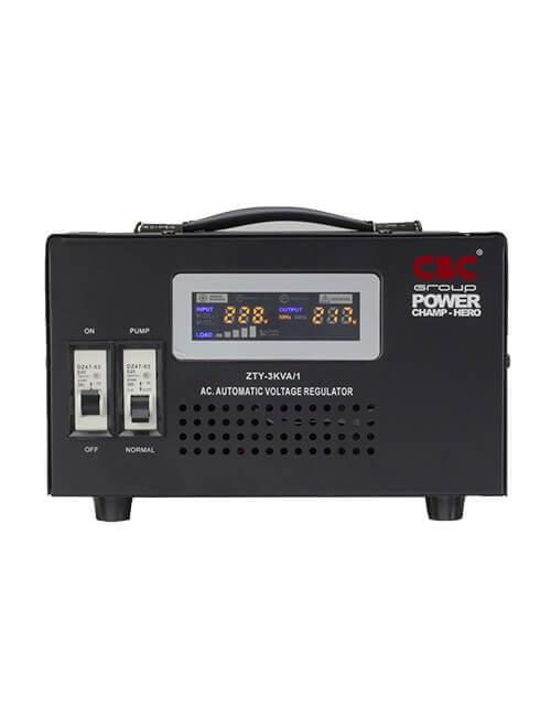 เครื่องปรับแรงดันไฟฟ้าอัตโนมัติ CBC หม้อเพิ่มไฟ อัตโนมัติ รุ่น ZTY Single phase 3KVA 2700W ...