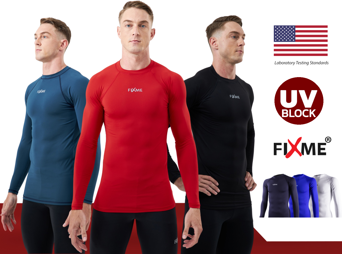 Boost skin ชาย เสื้อรัดกล้ามเนื้อ กันUV99 ( คอกลม ) FIXMEมาตรฐานUSA ...