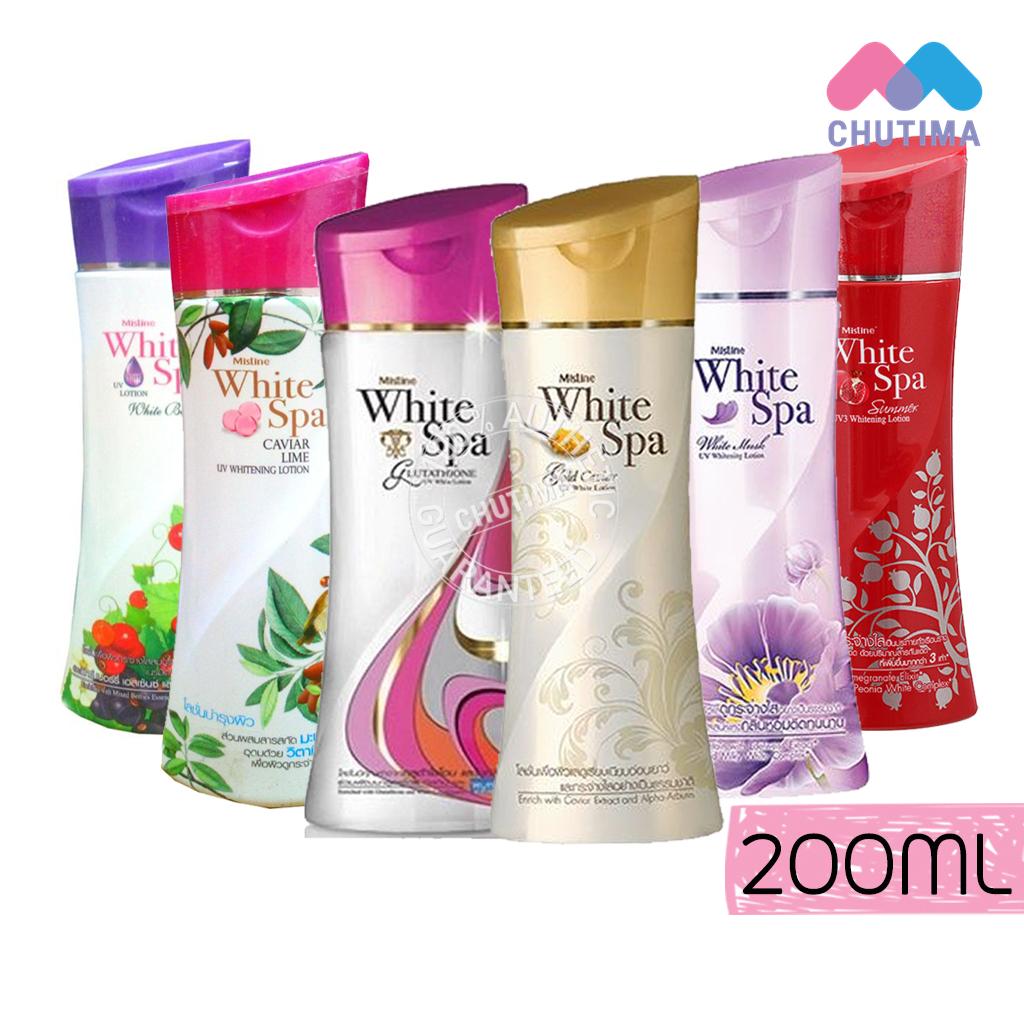 มิสทิน ไวท์ สปา กลูต้าไธโอน โลชั่น 200 มล. Mistine White Spa Glutathione UV White Lotion 200 ml ...