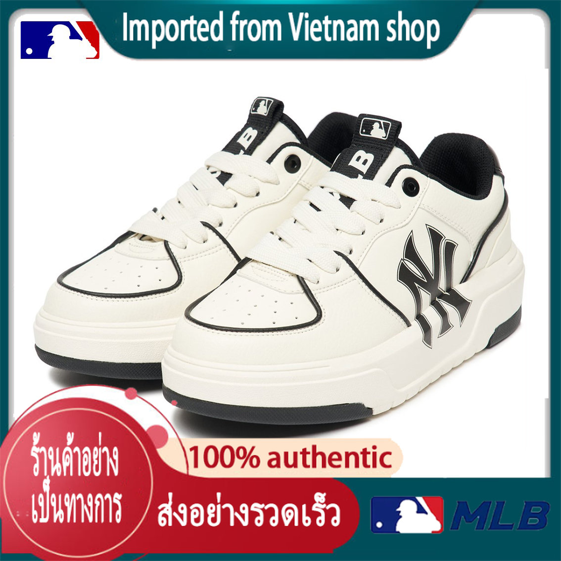 ของแท้ 100 รองเท้าวิ่ง mlb official store Unisex รองเท้าผ้าใบ mlb ...