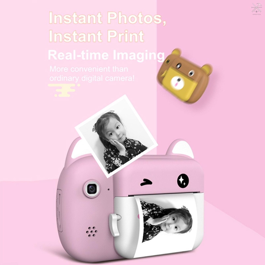 Ready stock A7 Kids Camera 1080P Digital Instant Camera Photo Printer ...