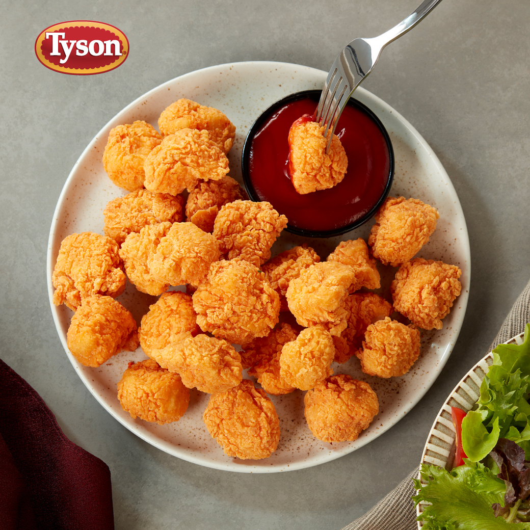 Tyson ไก่ป๊อปคอร์น รสฮอตแอนด์สไปซี่ Hot&Spicy chicken popcorn 400 g ...