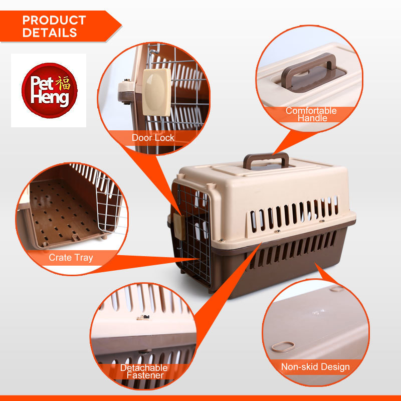 #3 Large Airline Approve Dog Cat Crate Pet Carrier Cage With Tray And ...