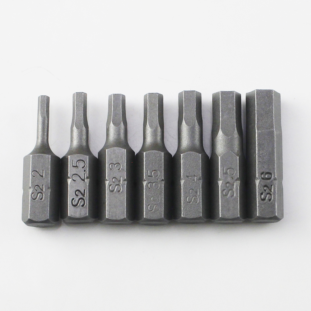 10pcs Hexagon Screwdriver Bit Set 14" Hex Shank 25mm Hex Head Screw ...
