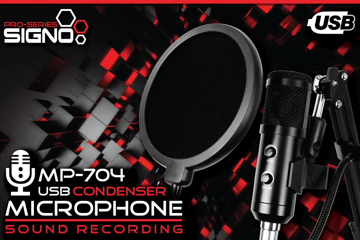 SIGNO Condenser Microphone Sound Recording รุ่น MP-701 / MP-704 (ไมค์โค ...