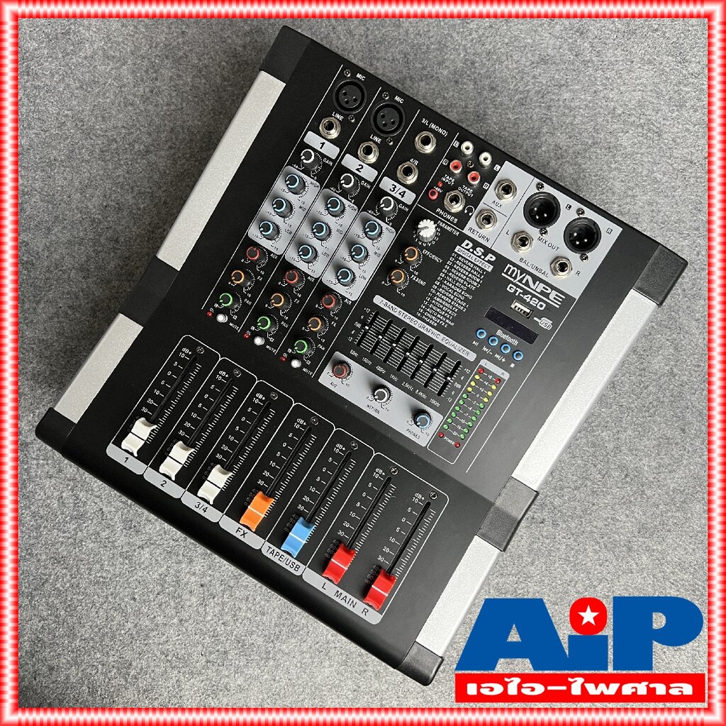 MYNPE GT-420 POWERMIX USB บลูทูธ MY NPE GT420 เพาเวอร์มิก มิกซ์ มิกเซอร์ เครื่องเสียง GT 420 เอ ...
