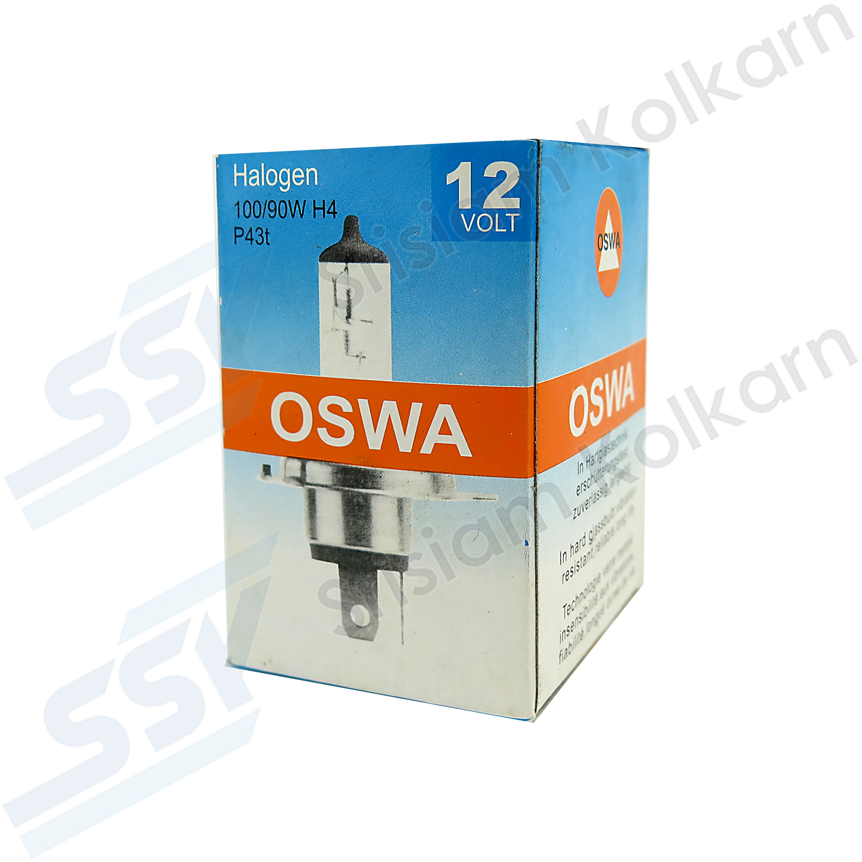 OSWA หลอดไฟหน้า H4 จานกลม 12V 100/90W (คู่) - MixASale