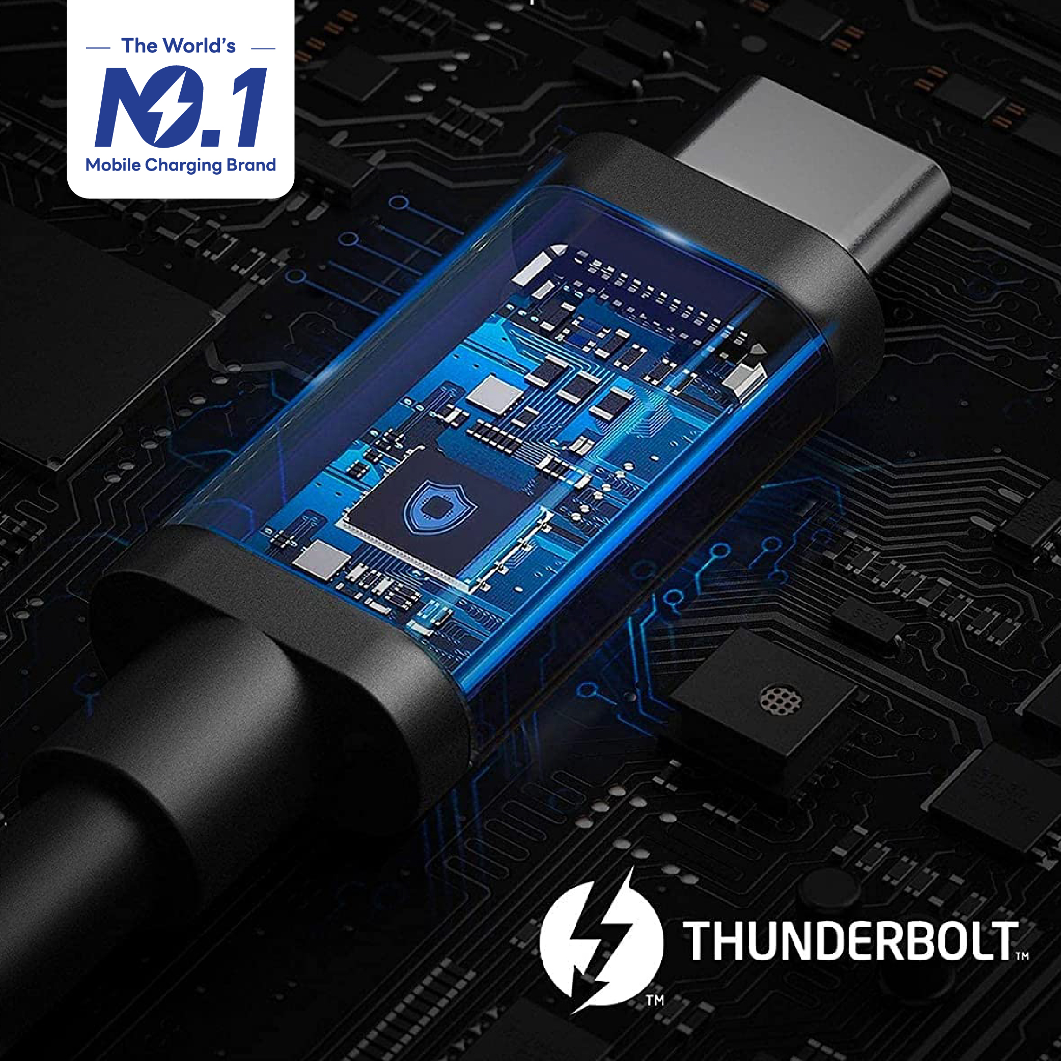 Anker USB-C to USB-C Thunderbolt 4.0 Cable (70cm) สายชาร์จเร็ว 100W ...